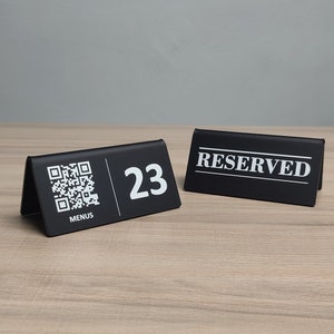 Acrylic Table Stand With UV Printing for QR Codes, Logo, Table Numbers ...