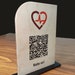 QR Table Tent | QR Menu Engraved on Wooden Stand | Digital Menus for ...