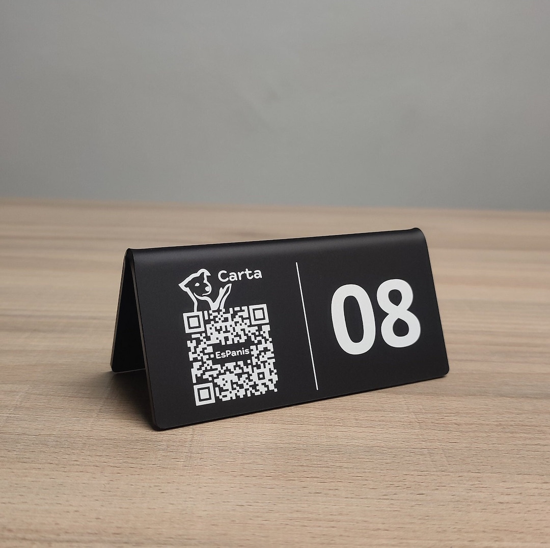 Acrylic Table Stand With UV Printing for QR Codes, Logo, Table Numbers ...