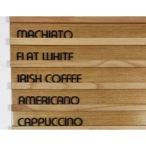 Wooden Wall Rail Board, Acrylic Modern Changeable Letter Board, Oak ...