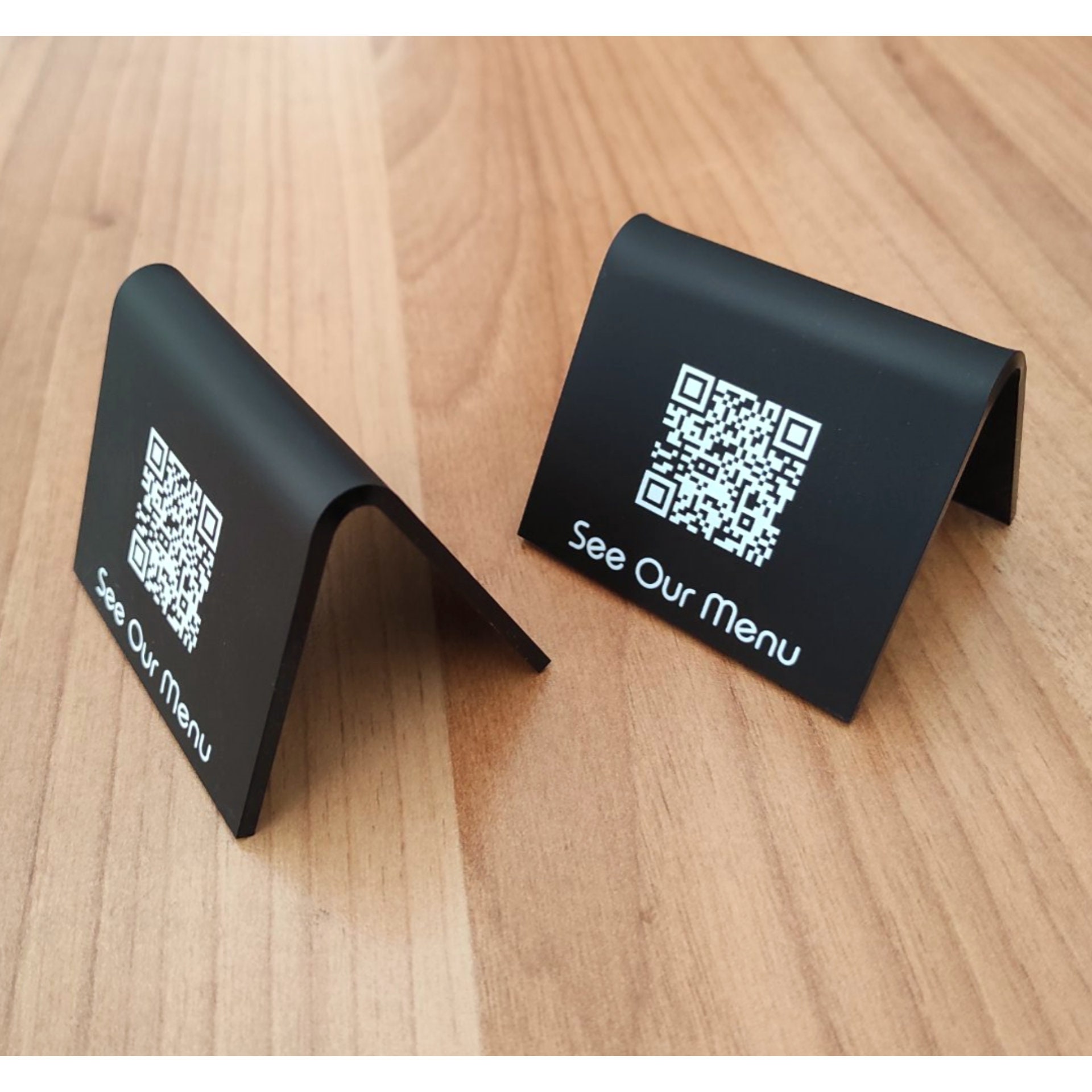 Acrylic QR Menu stands, Touchless Menu QR stand, Easy wipe, Connect ...