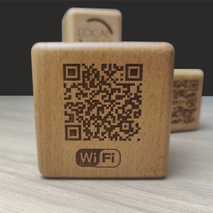 Wooden QR Cube Stands Custom Made for Office, Doctors, Dentists | Salon, Spa, Waiting Room ...