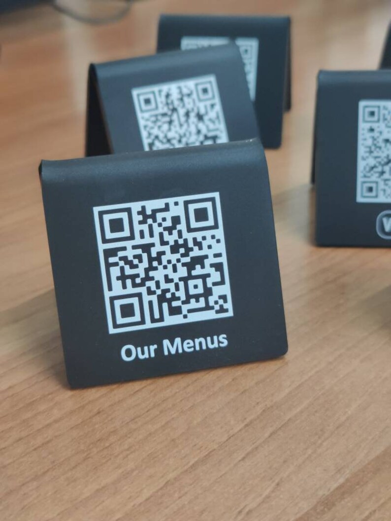 Acrylic QR Menu Stands. Touchless Menu QR Stand. Qr Code Sign. - Etsy