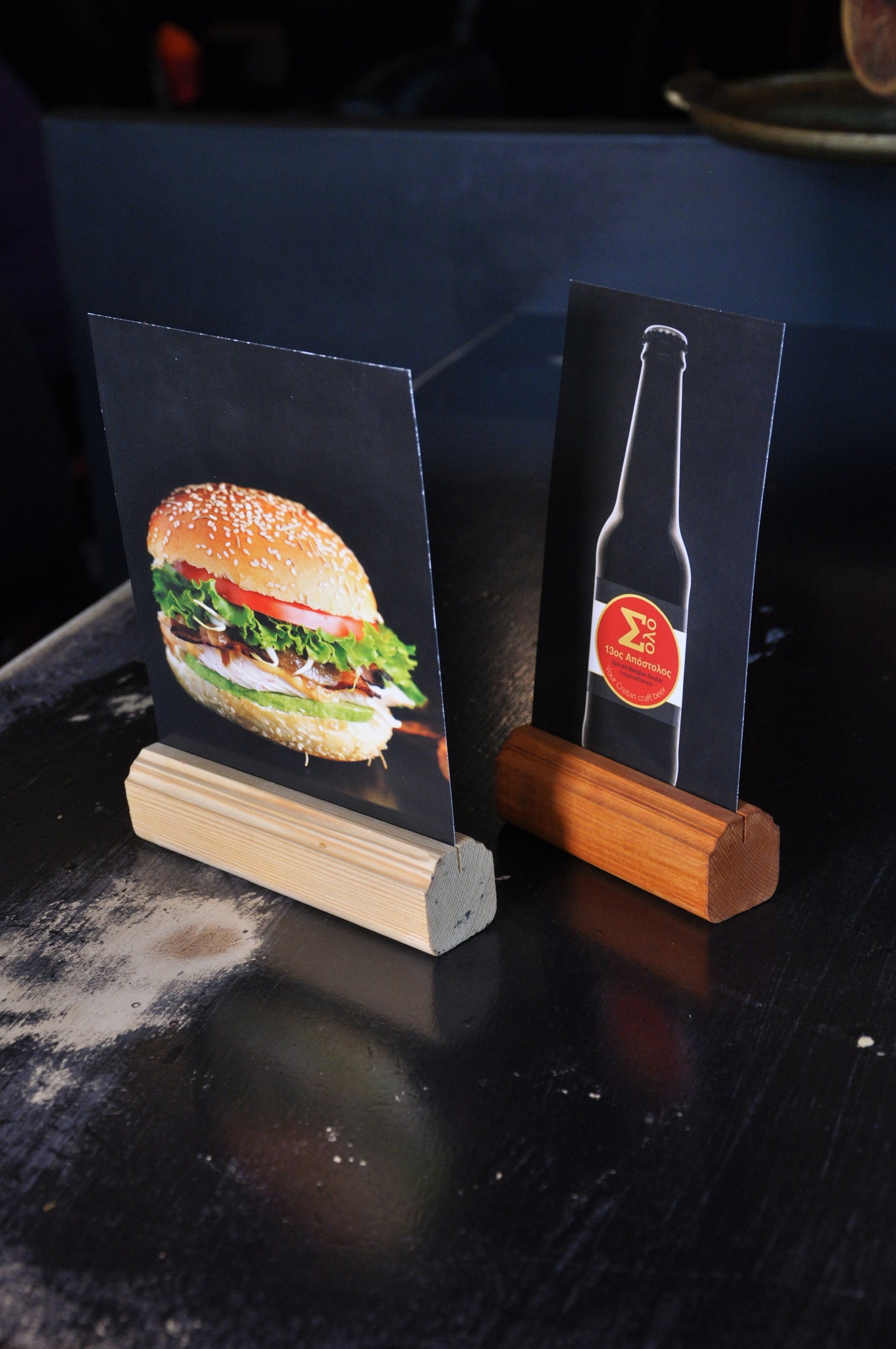 Set of 10 Wooden Table Menu Holder Menu Stands Offer | Etsy