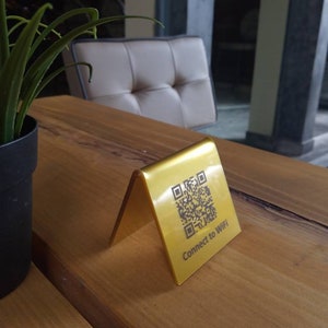Golden Mini Acrylic QR Menu Standstouchless Menu QR Stand - Etsy