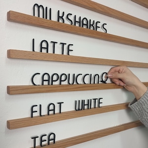 Wall Menu Board, Changeable Letter Board, Bakery Menu, Wall Mounted ...