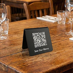 Acrylic QR Menu Stands, Touchless Menu QR Stand, Easy Wipe, Connect ...