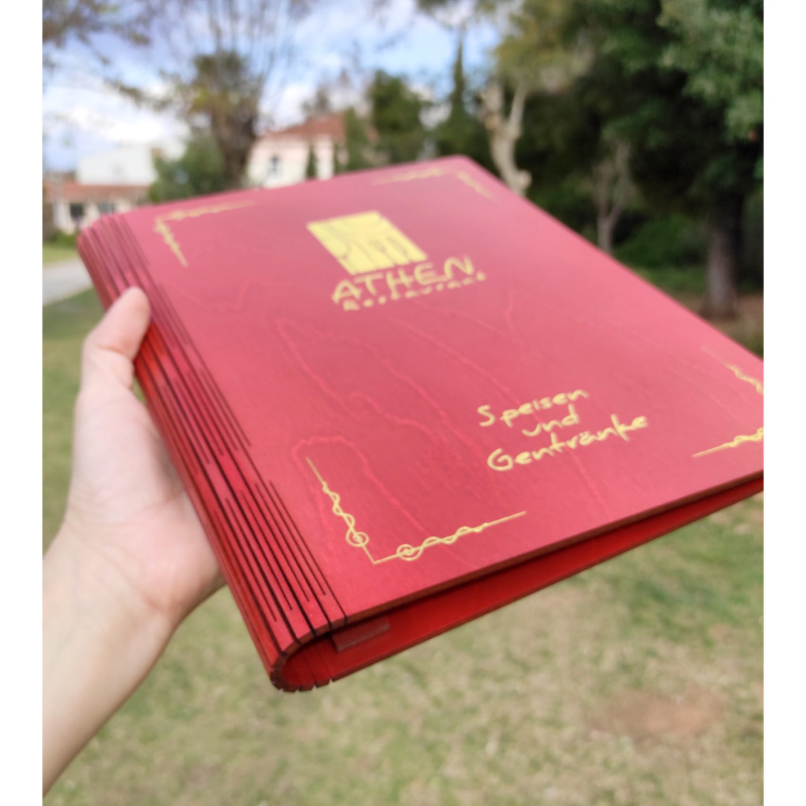 Flexible Wooden Menu Cover / Menu Holder for Restaurants - Etsy