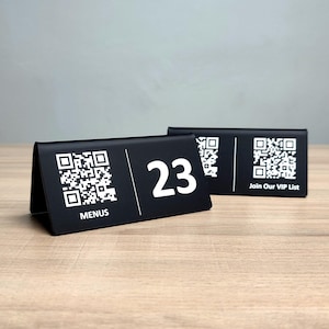 Acrylic Table Stand With UV Printing for QR Codes, Logo, Table Numbers ...