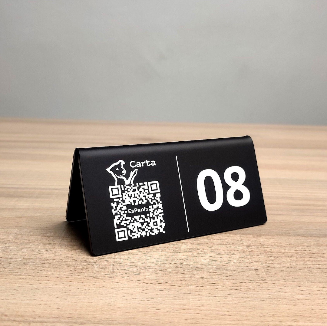 Acrylic Table Stand With UV Printing for QR Codes, Logo, Table Numbers ...