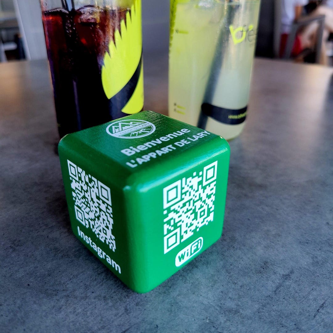 QR MENU | Green Cube | QR Table Stand Printed on Wooden Cube | Digital ...