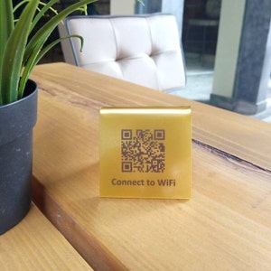 Golden Mini Acrylic QR Menu Stands,touchless Menu QR Stand, Easy Wipe ...