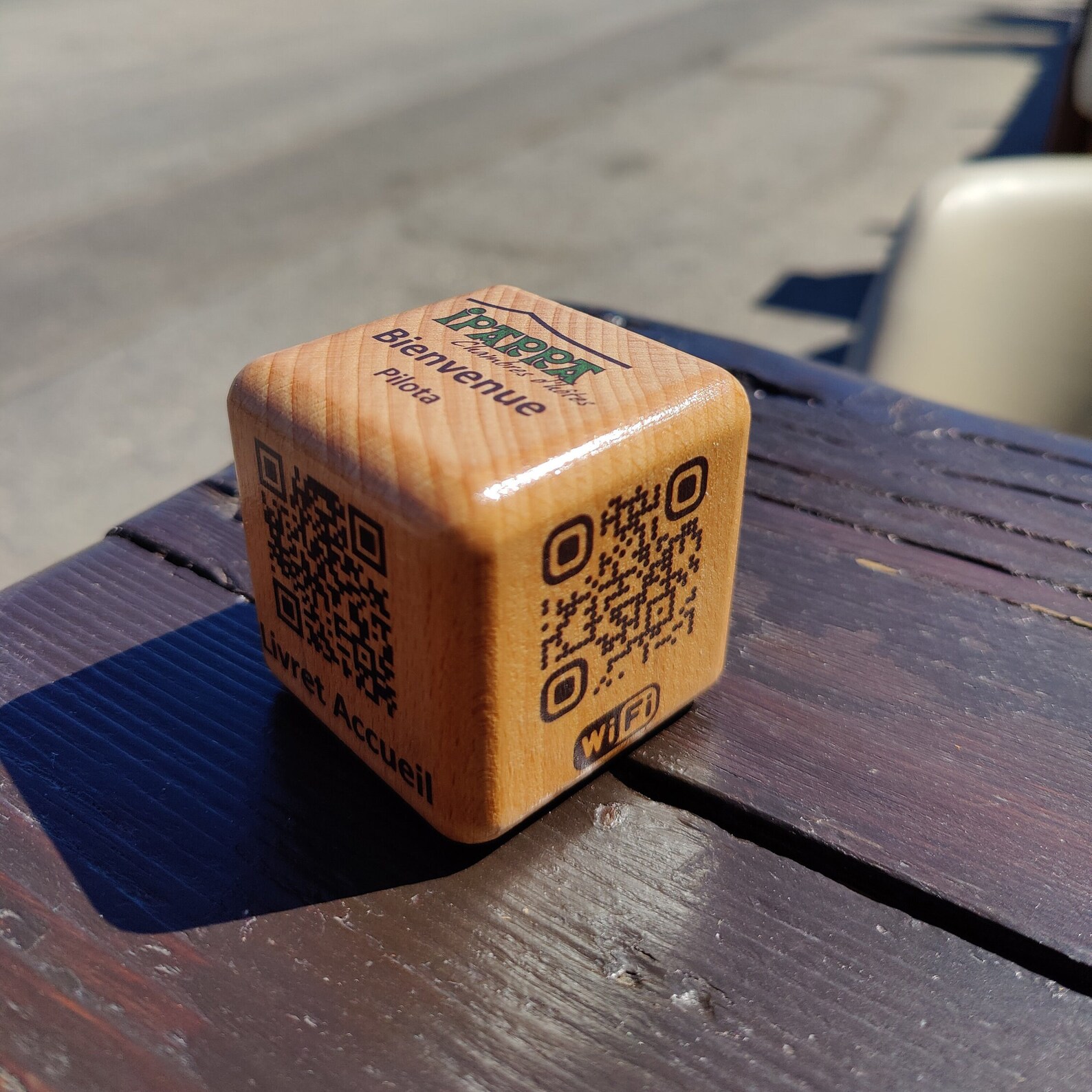 QR MENU QR Table Stand Uv Printed on Wooden Cube Digital Menus for Restaurant, Coffeeshop, Hotel ...