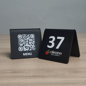 Custom Acrylic Table Stand – Personalized QR Code Sign for Restaurants ...