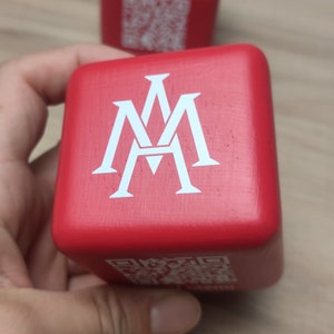 QR MENU | Red Cube | QR Table Stand Printed on Wooden Cube | Digital ...