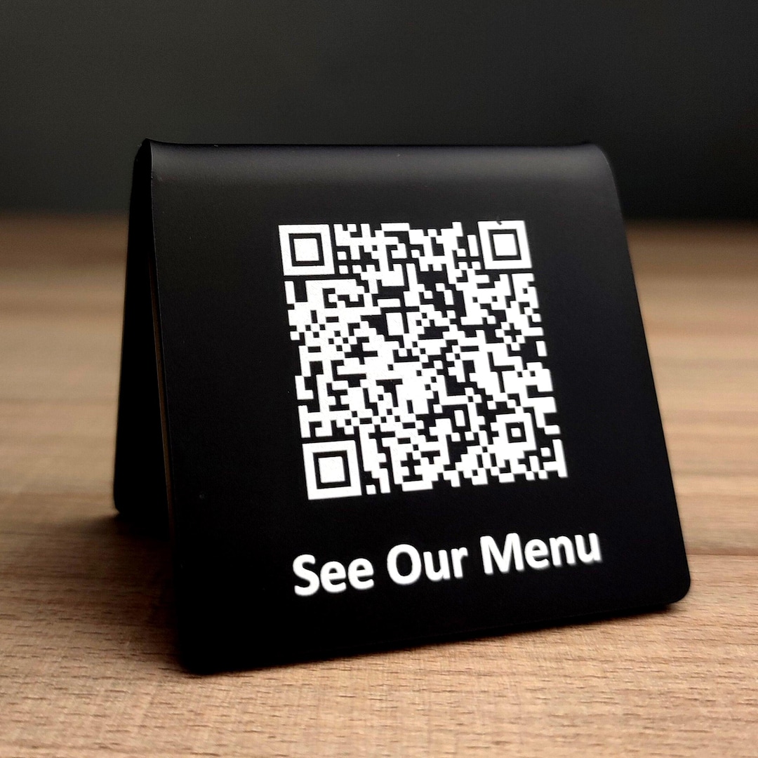 Acrylic QR Menu Stands, Touchless Menu QR Stand, Easy Wipe, Connect ...