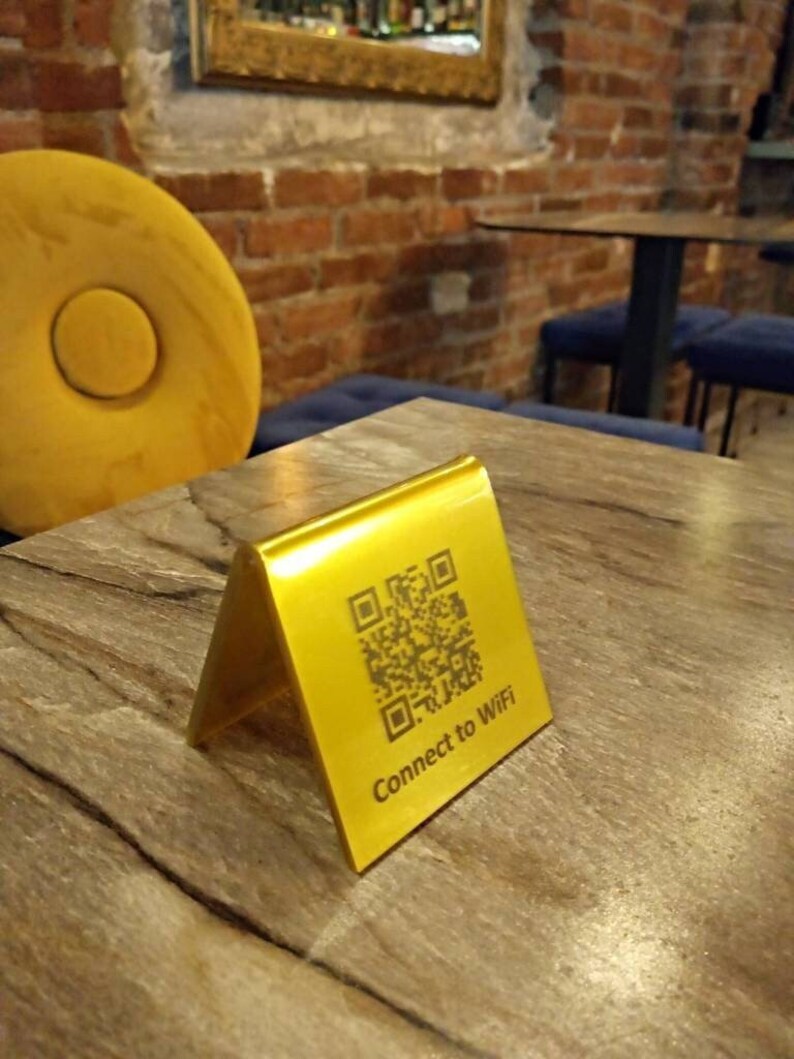Golden Mini Acrylic QR Menu Standstouchless Menu QR Stand - Etsy