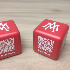 QR MENU Red Cube QR Table Stand Printed on Wooden Cube - Etsy UK