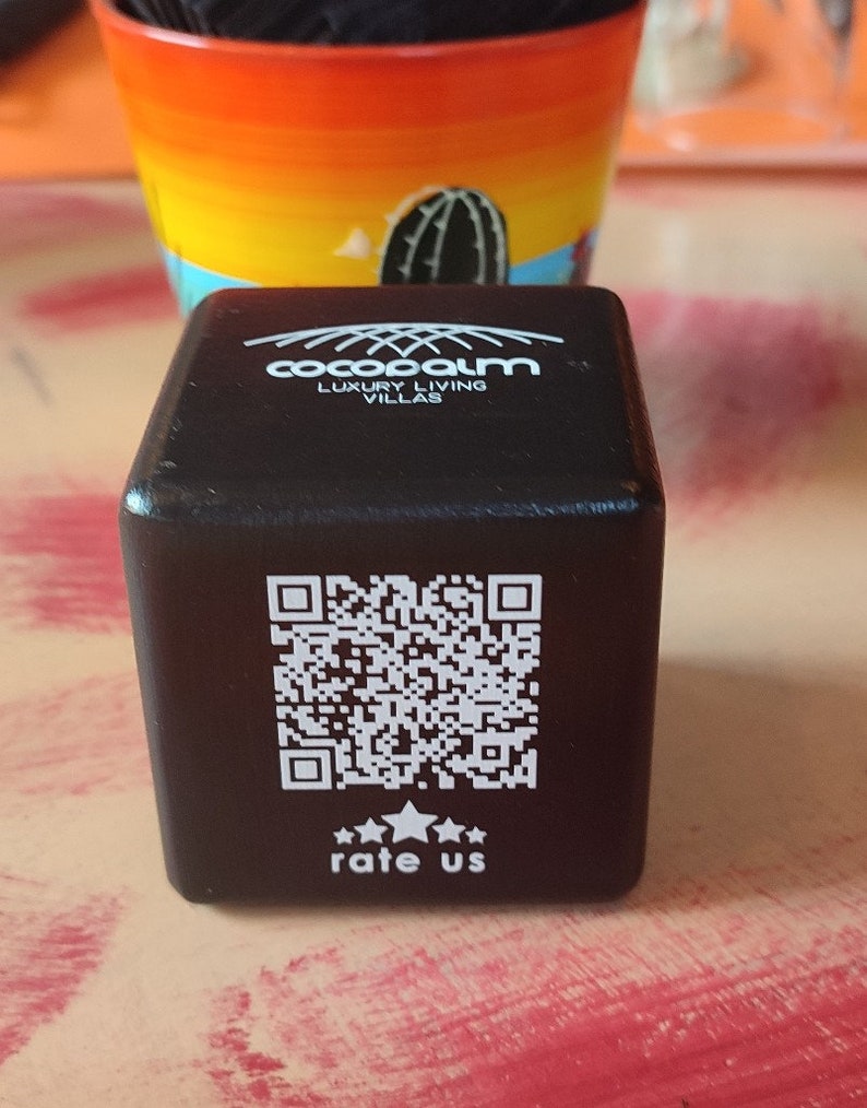 QR MENU QR Table Stand Black Wooden Cube Digital Menus - Etsy