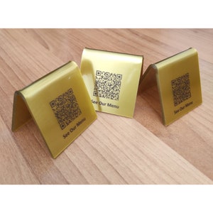 Golden Mini Acrylic QR Menu Standstouchless Menu QR Stand - Etsy