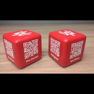 QR MENU | Red Cube | QR Table Stand Printed on Wooden Cube | Digital ...