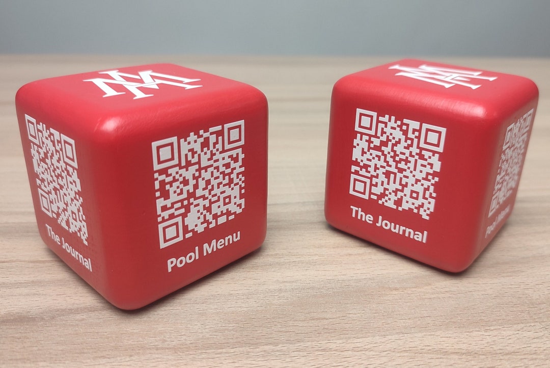 QR MENU Red Cube QR Table Stand Printed on Wooden Cube - Etsy