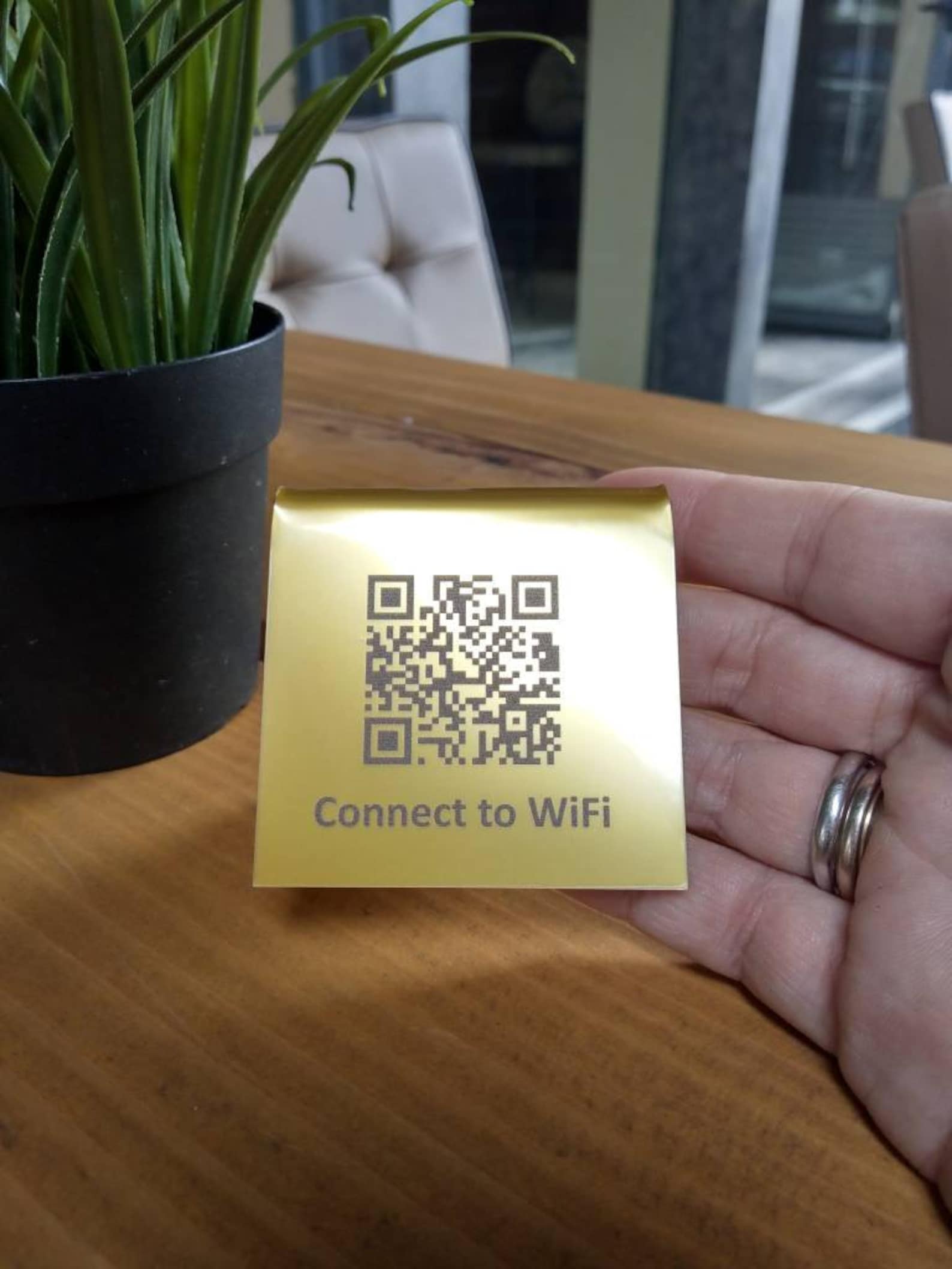 Golden Mini Acrylic QR Menu Standstouchless Menu QR Stand - Etsy