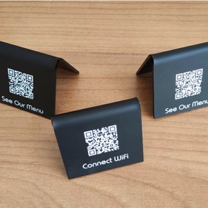 Custom Acrylic Table Stand – Personalized QR Code Sign for Restaurants ...