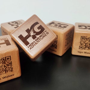 QR MENU QR Table Stand Engraved on Wooden Cube Digital - Etsy