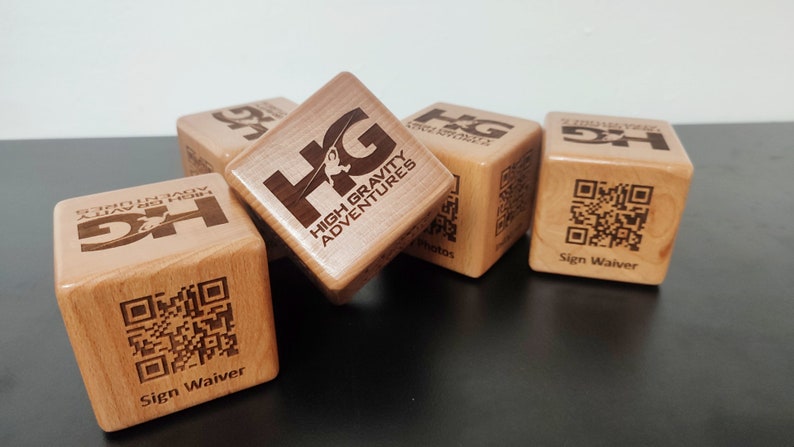 QR MENU QR Table Stand Engraved on Wooden Cube Digital - Etsy