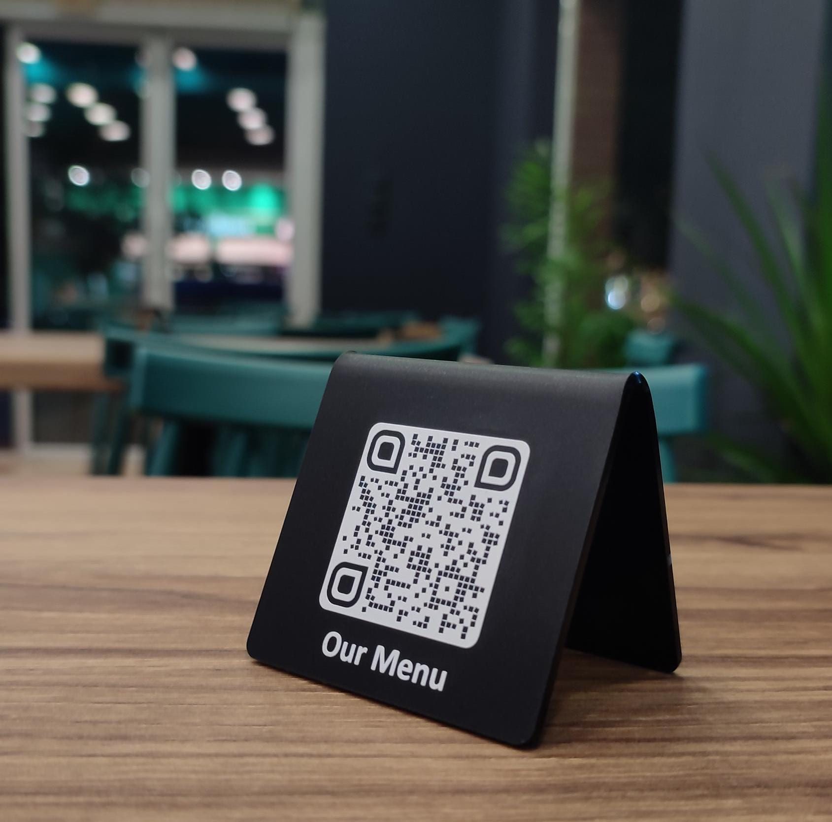 Acrylic QR Menu stands, Touchless Menu QR stand, Easy wipe, Connect ...