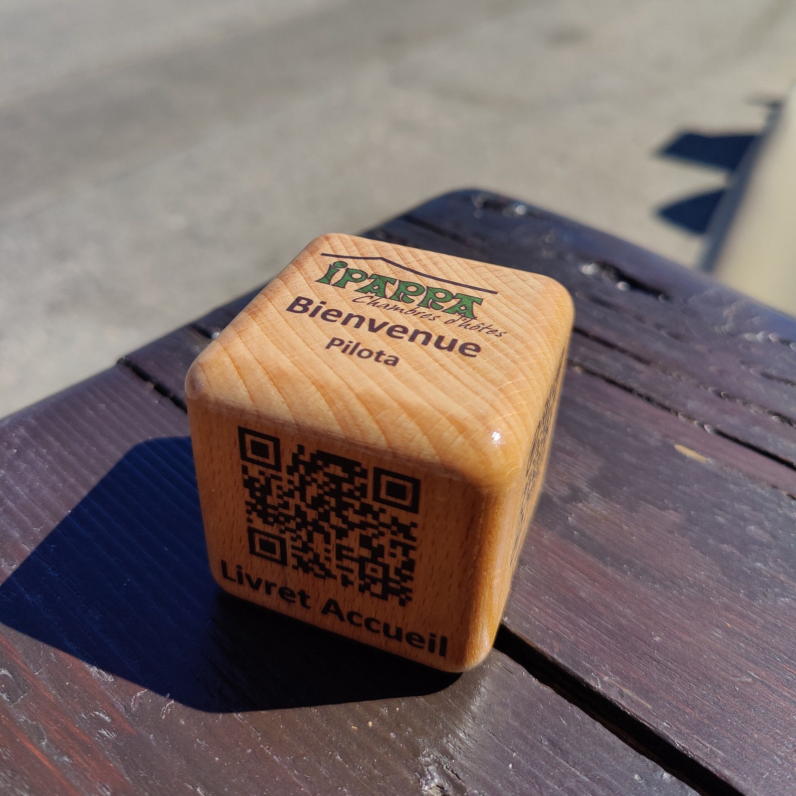 QR MENU | QR Table Stand Uv Printed on Wooden Cube | Digital Menus for ...