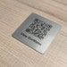Stainless Metal QR Code Table Plates, Contactless Menu for Restaurant ...
