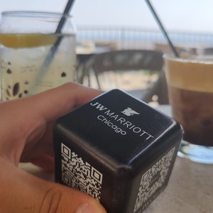 QR MENU QR Table Stand Black Wooden Cube Digital Menus - Etsy