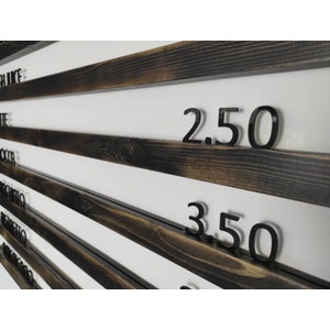 Vintage Wooden Wall Rail Board, Changeable Letter Board, Retro Message ...