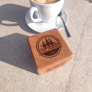 QR MENU | QR Table Stand Engraved on Wooden Cube | Digital Menus for ...