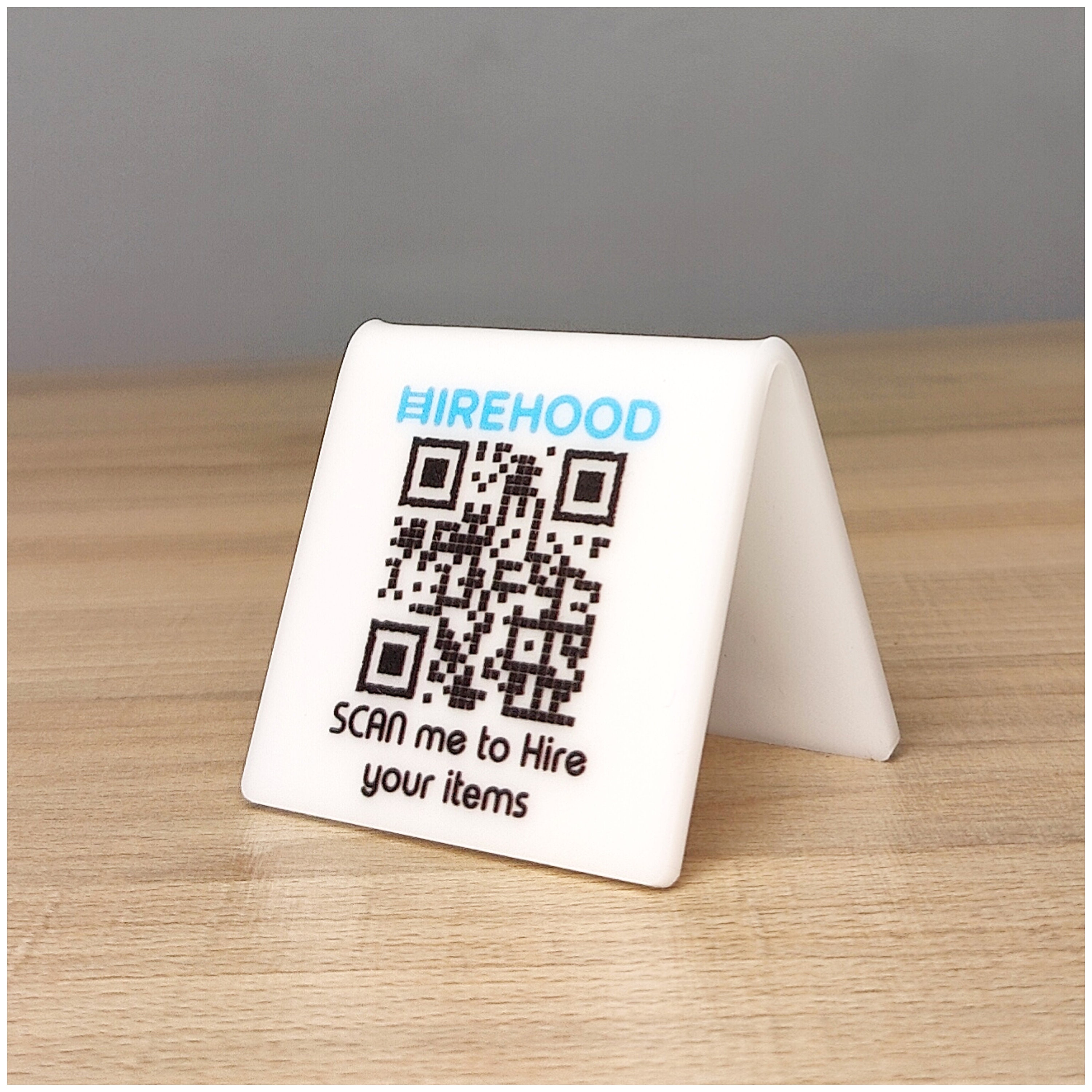 White Acrylic QR Menu stands | Touchless Menu QR stand | Qr Code sign ...