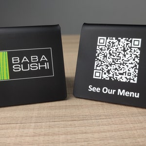 Custom Acrylic Table Stand – Personalized QR Code Sign for Restaurants ...