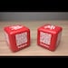 QR MENU Red Cube QR Table Stand Printed on Wooden Cube Digital Menus ...