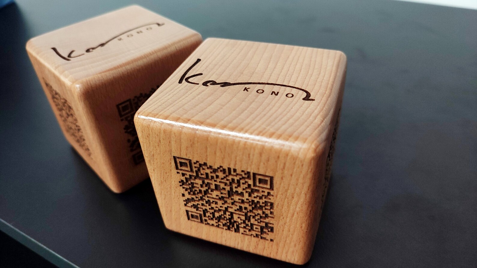 QR MENU QR Table Stand Engraved on Wooden Cube Digital - Etsy