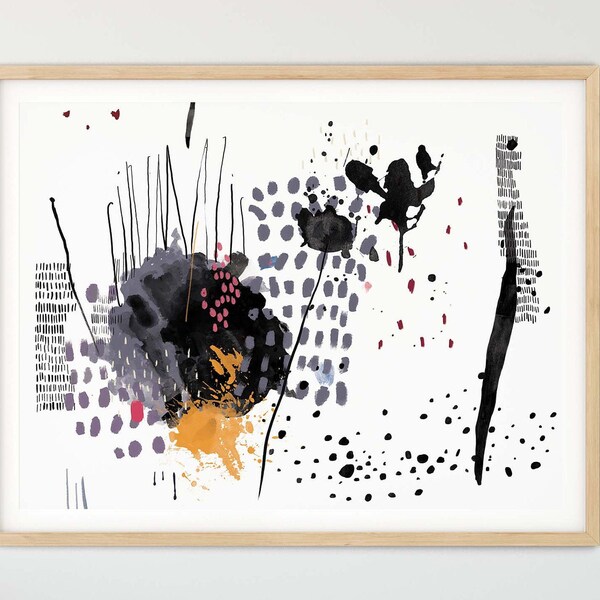 Modern Colorful Printable Wall Art, Large Abstract Printable Art ...