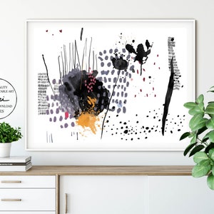 Modern Printable Black And White Wall Art Contemporary Art | Etsy
