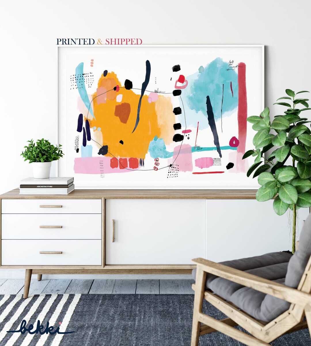 Modern Colorful Art Print, Abstract Art Print, Colorful Abstract Wall ...