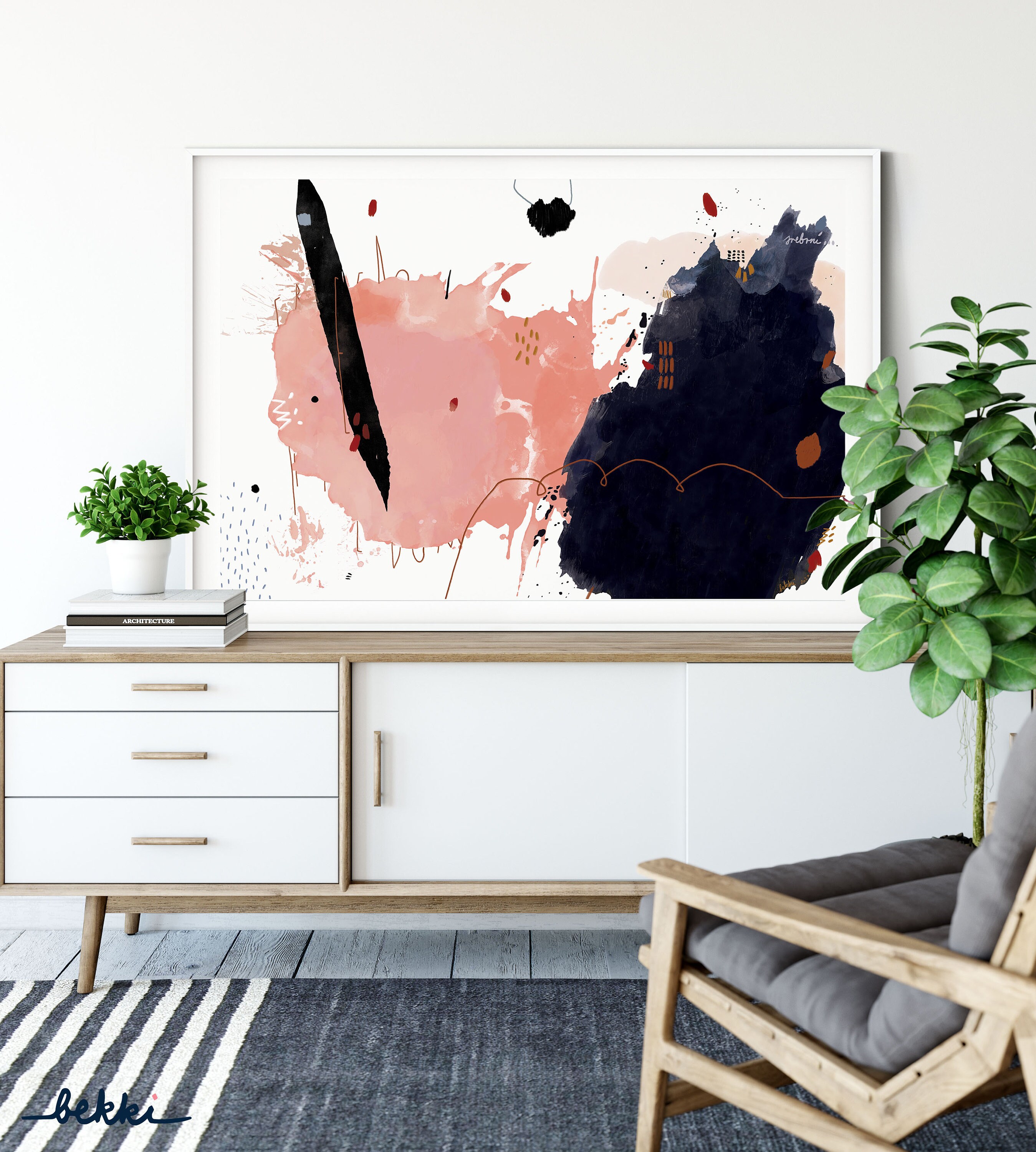 Modern Abstract Art Print Digital Watercolor Abstract - Etsy