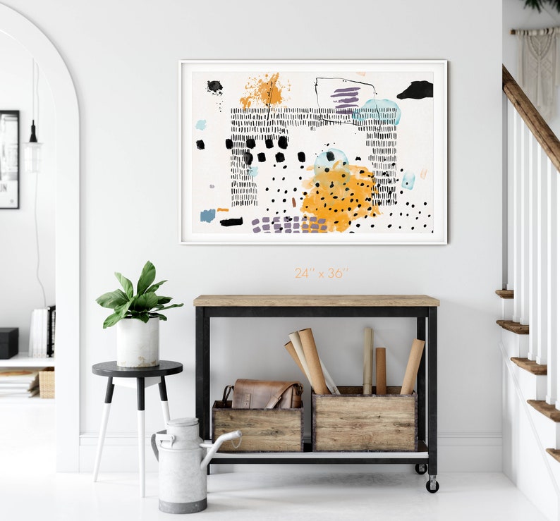 Modern Colorful Printable Wall Art Contemporary Art Download - Etsy
