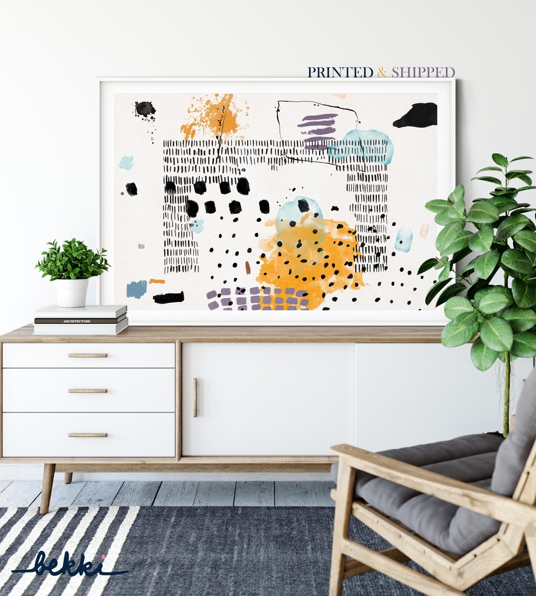 Abstract Colorful Art Print, Modern Abstract Colorful Print ...