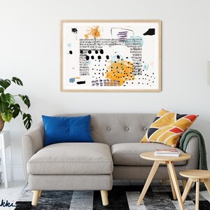 Abstract Colorful Art Print, Modern Abstract Colorful Print ...