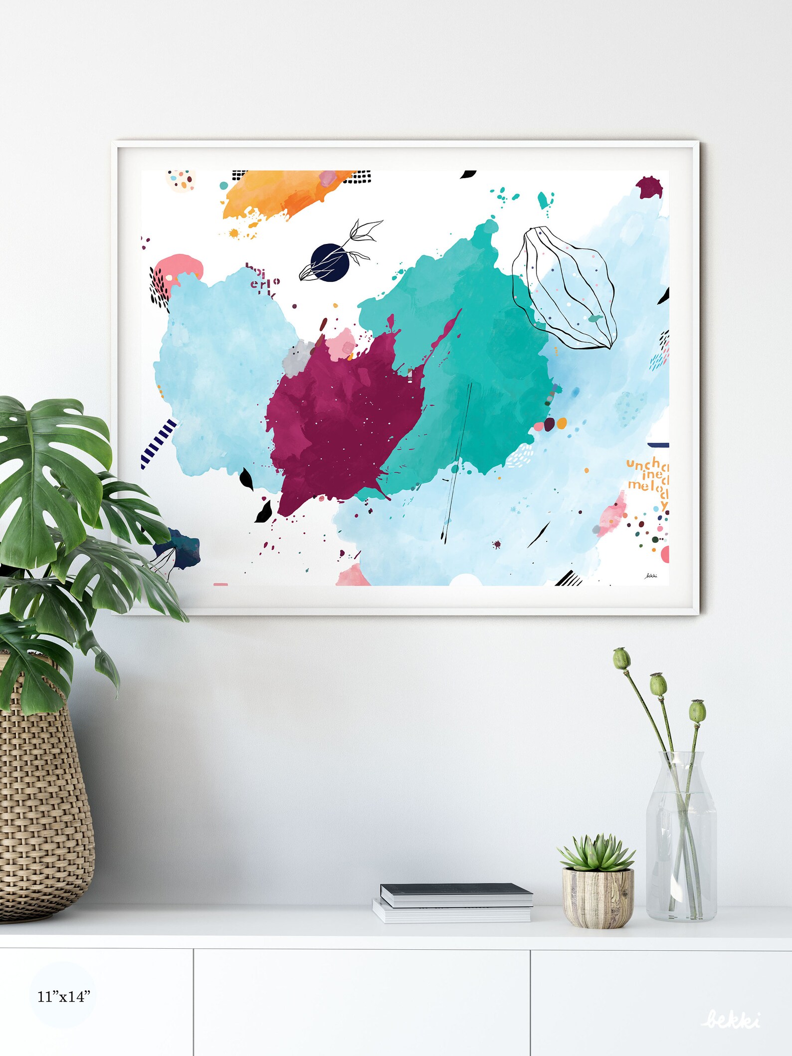 Modern Colorful Printable Wall Art, Colorful Abstract Printable Art ...