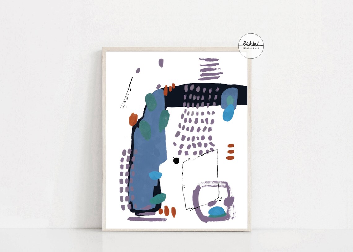 Modern Printable Gallery Wall Art Set of 5 Modern Abstract | Etsy