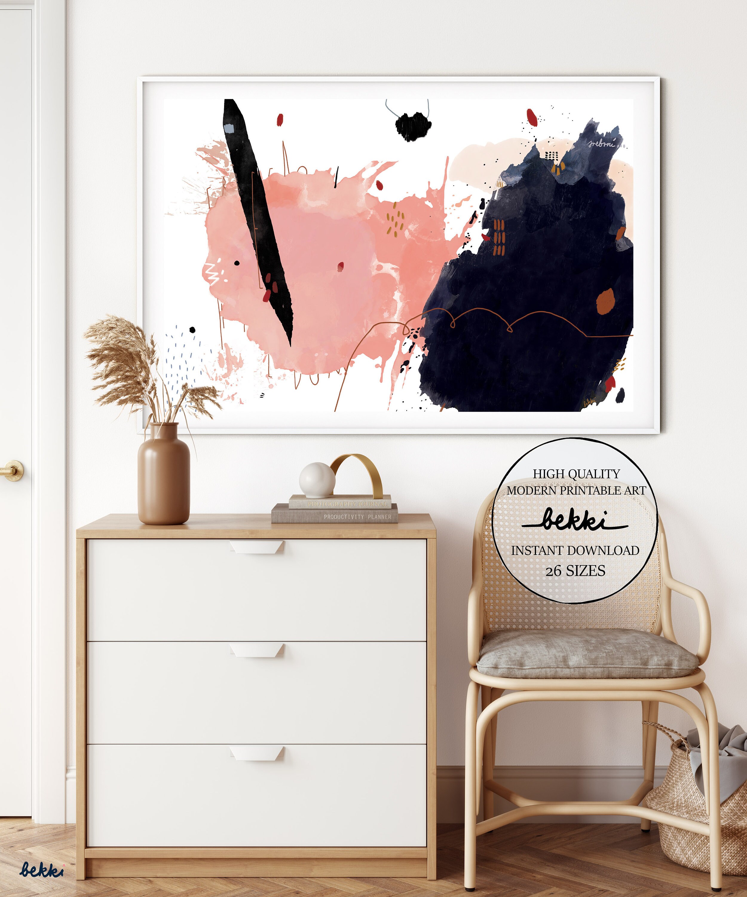 Modern Colorful Printable Wall Art Large Abstract Printable - Etsy